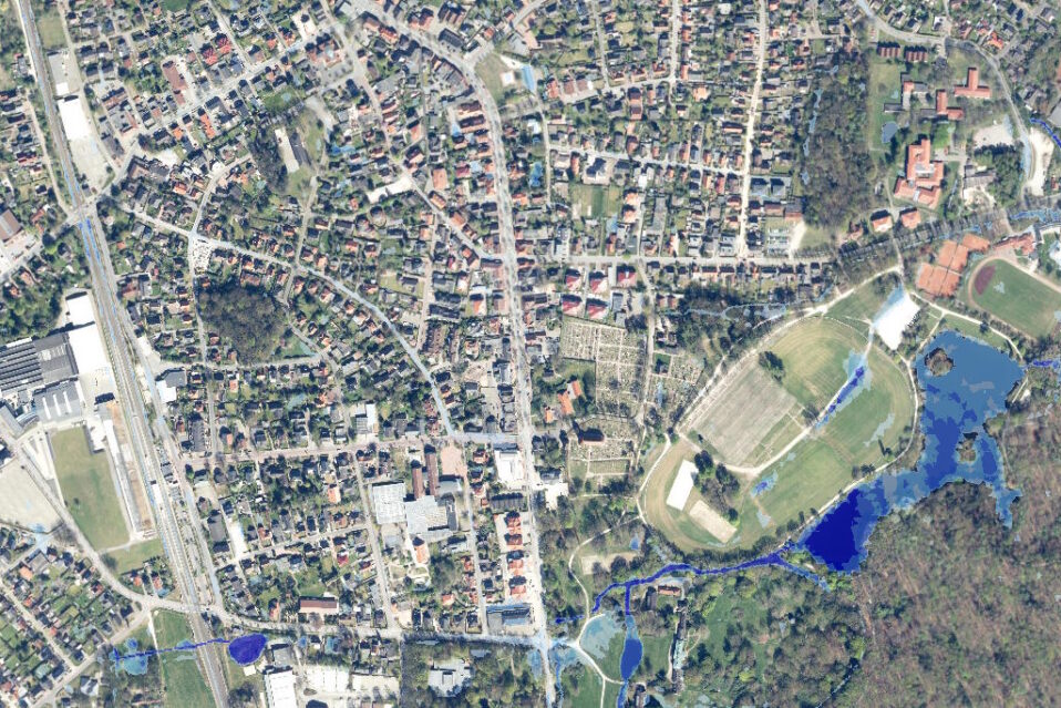 Starkregengefahrenkarte für Rastede ist online – Residenzort Rastede